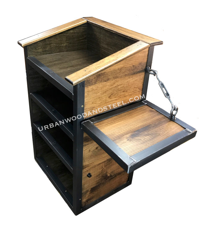 The Philadelphia Host Sales Podium & POS Station – Urban Wood & Steel